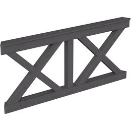 Skan Holz Br&uuml;stungsgel&auml;nder SKANHOLZ, H:84cm L:180cm, grau, Gel&auml;nder, "Andreaskreuz"