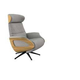 Relaxsessel FLEXLUX, B:81cm H:111cm T:90cm, grau, 100% Polyester, Wohnzimmer, Sessel, "Clement elektrischer Funktionsessel", Gr&ouml;&szlig;e M, R&uuml;cken &