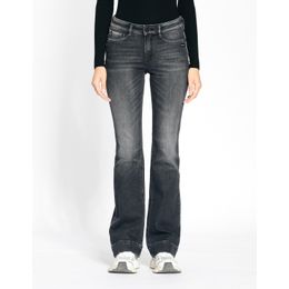 Gang Damen Schlagjeans "Gang Jeans Bootcut Flared 94MAXIMA FLARED", grau, Gr. 28, 98% Baumwolle, 2% Elasthan, Jeans