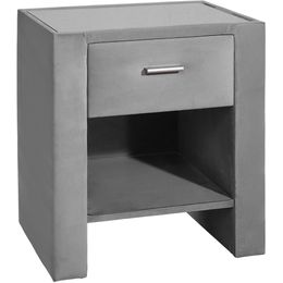 Nachttisch Home Affaire, B:50cm H:61cm T:41cm, grau, Schlafzimmer, Tische