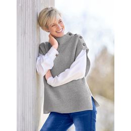 Heine Damen Pullunder "Pullunder", grau, Gr. 46, meliert, unifarben, 100% Baumwolle, Pullover