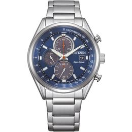Citizen Herren Chronograph, silber, Armbanduhren, Armbanduhr, Herrenuhr, Solar, Stoppfunktion, Edelstahlarmband