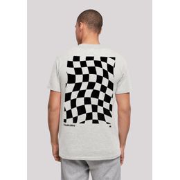 F4NT4STIC Herren T-Shirt "Wavy Schach Muster", grau, Gr. XL, Obermaterial: 100% Baumwolle, Shirts, Print