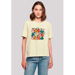 F4NT4STIC Damen T-Shirt "Muttertag Cool Moms Club Retro Blumen", gelb, Gr. S, Obermaterial: 100% Baumwolle, Shirts, Premium Qualität