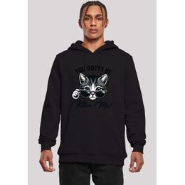 F4NT4STIC Herren Kapuzenpullover "Kätzchen You Gotta Be Kitten Me", schwarz, Gr. M, Obermaterial: 65% Baumwolle, 35% Polyester, Pullover, Premium