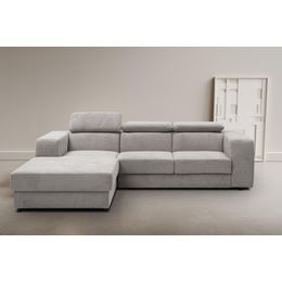 Ecksofa WERK2, B:270cm H:76cm T:192cm, grau, 92% Polyester, 8% Nylon, Wohnzimmer, Sofas, "Cherry, modernes Sofa mit Komfortfunktionen, Breite 270cm,