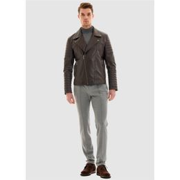 Pierre Cardin Herren Lederimitatjacke, braun, Gr. XXL, unifarben, 100% Polyurethan, Jacken, im coolen Leder-Look