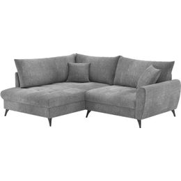 Ecksofa MR. COUCH, B:230cm H:71cm T:190cm, grau, Dolce (100% Polyester), Wohnzimmer, Sofas, "Blackburn II L-Form", Wahlweise mit Kaltschaumpolsterung