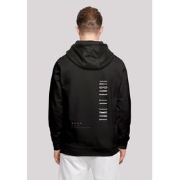 F4NT4STIC Herren Kapuzenpullover "Take It Easy HOODIE UNISEX", schwarz, Gr. L, Obermaterial: 50% Baumwolle, 50% Polyester, Pullover, Print