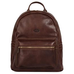 Pike PIKÉ Cityrucksack, braun, Leder, Rindsleder, Retro, Rucksäcke, echt Leder, Made in Italy