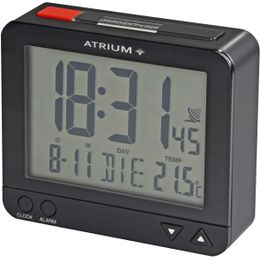 Atrium Funkwecker "A760-7", schwarz, Wecker, Digitalwecker, Quarzwecker, Innentemperatur, Schlafzimmer