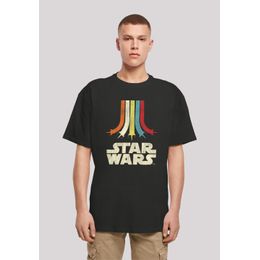 F4NT4STIC Damen T-Shirt "Star Wars Retro Rainbow", schwarz, Gr. 4XL, Obermaterial: 100% Baumwolle, Shirts, Print