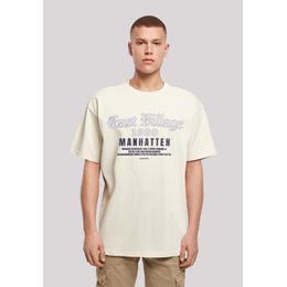 F4NT4STIC Herren T-Shirt "East Village Manhatten OVERSIZE TEE", beige, Gr. XL, Obermaterial: 100% Baumwolle, Shirts, Print
