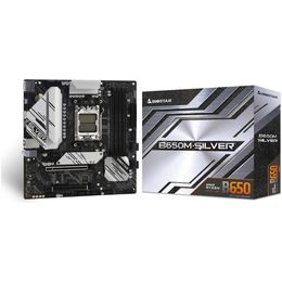 Biostar Mainboard "B650M-SILVER", B:6cm H:25,6cm T:27,9cm, silber, Mainboards