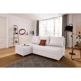 Ecksofa Inosign, B:197cm H:90cm T:145cm, beige, Struktur fein (100% Polyester);Luxus-Microfaser weich (100% Polyester);Samtoptik (100% Polyester),