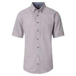 Casamoda Herren Kurzarmhemd "Casamoda Freizeithemd Kurzarm Print", orange, Gr. 6XL, bedruckt, 100% Baumwolle, Hemden