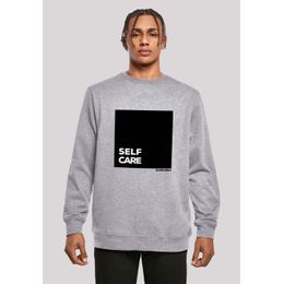 F4NT4STIC Herren Kapuzenpullover "SELF CARE CREWNECK", grau, Gr. XXL, Obermaterial: 50% Baumwolle, 50% Polyester, Pullover, Print