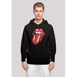 F4NT4STIC Herren Kapuzenpullover "The Rolling Stones Zunge", schwarz, Gr. S, Obermaterial: 50% Baumwolle, 50% Polyester, Pullover, Premium Qualit&auml;t