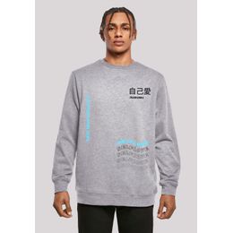 F4NT4STIC Herren Kapuzenpullover "Self Love CREWNECK", grau, Gr. XL, Obermaterial: 50% Baumwolle, 50% Polyester, Pullover, Print
