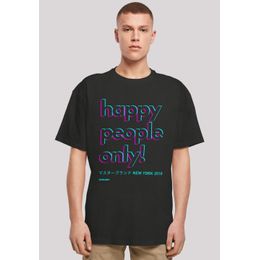 F4NT4STIC Herren T-Shirt "Happy people only New York", schwarz, Gr. XS, Obermaterial: 100% Baumwolle, Shirts, Print