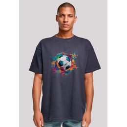 F4NT4STIC Herren T-Shirt "Bunte Fußball Grafik", blau, Gr. XXL, Obermaterial: 100% Baumwolle, Shirts, Premium Qualität