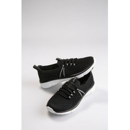 ANISTON SHOES Damen Slip-On Sneaker, Gr. 36, schwarz, Textil, Schuhe, Freizeitschuh, Halbschuh, Schnürschuh - NEUE KOLLEKTION