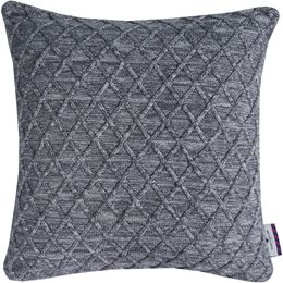 Dekokissen Tom Tailor HOME, B:40cm L:40cm, grau, Baumwolle, Kinderzimmer, Dekokissen_Sitzkissen_Kissenhüllen, "GRAPHIC KNIT", Kissenhülle ohne