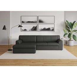 Ecksofa DOMO collection, B:245cm T:155cm, grau, Wohnzimmer, Sofas, "Topper, elegant und zeitlos, kompaktes Stellmaß 245/155cm, L-Form", mit