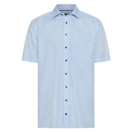 OLYMP Herren Kurzarmhemd "Luxor modern fit", blau, Gr. 38, bedruckt, Web, Obermaterial: 100% Baumwolle, Hemden, mit modischem Print