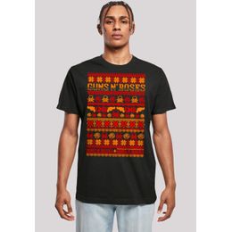 F4NT4STIC Herren T-Shirt "Guns And Roses Christmas", schwarz, Gr. XS, Obermaterial: 100% Baumwolle, Shirts, Premium Qualität