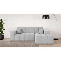 Ecksofa Inosign, B:248cm H:83,5cm T:165,5cm, grau, 94% Polyester, 6% Nylon, Wohnzimmer, Sofas, "CASSY L-Form, Schlafsofa mit Bettkasten, Maße B/T/H: