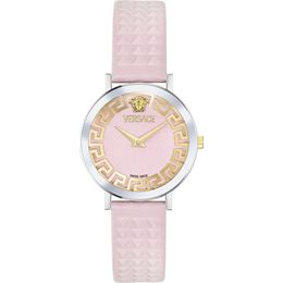 Versace Damen Quarzuhr "Versace DAEDALUS", rosa, Armbanduhren, Armbanduhr, Damenuhr, Swiss Made, Lederarmband, analog, Saphirglas