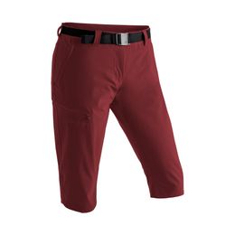 Maier Sports Damen Caprihose "Inara slim 3/4", rot, Gr. 46, 90% Polyamid, 10% Elasthan, Hosen, Damen Wanderhose, atmungsaktive Outdoorhose, 3/4 Hose