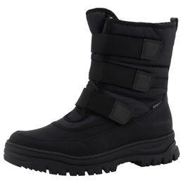 Romika Herren Winterboots, Gr. 42, schwarz, Lederimitat, Textil, unifarben, Schuhe, Keilabsatz, Schn&uuml;rboots, Outdoorschuh mit Innenrei&szlig;verschluss