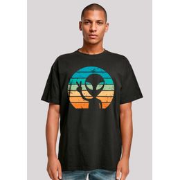 F4NT4STIC Herren T-Shirt "Alien Piece Sonnenuntergang", schwarz, Gr. XS, Obermaterial: 100% Baumwolle, Shirts, Premium Qualit&auml;t