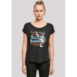 F4NT4STIC Damen T-Shirt "Long Cut T-Shirt Looney Tunes Vintage Bugs Bunny", schwarz, Gr. XS, Obermaterial: 100% Baumwolle, Shirts, Damen,Premium