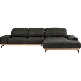 Wohnlandschaft Musterring, B:342cm T:207cm, schwarz, Sofas, "MR 2490", Fuß Schwarz, Sitzhöhe 46cm, wahlweise mit Funktionen, Maße 342x207 cm