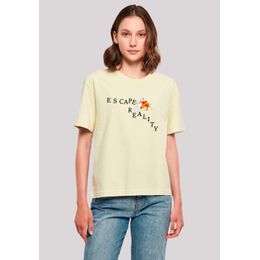 F4NT4STIC Damen T-Shirt "Alice im Wunderland Escape Reality Falling", gelb, Gr. XXL, Obermaterial: 100% Baumwolle, Shirts, Retro, Heroes of
