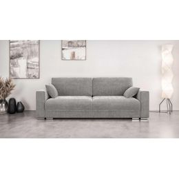 3-Sitzer Inosign, B:229cm H:87cm T:97cm, grau, 100% Polyester, Sofas, "Stevinson Schlafsofa mit Bettkasten, Maße B/H/T: 229/87/97 cm", mit