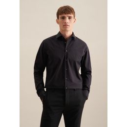 Seidensticker Herren Businesshemd "Schwarze Rose", schwarz, Gr. 37, unifarben, 100% Baumwolle, Hemden, Shaped Kentkragen Uni