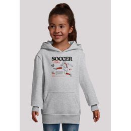 F4NT4STIC Jungen Kapuzenpullover "Soccer Vibes Sport Fan", grau, Gr. 146, Obermaterial: 65% Baumwolle, 35% Polyester, Pullover, Premium Qualit&auml;t