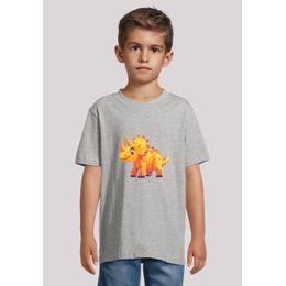 F4NT4STIC M&auml;dchen T-Shirt "S&uuml;&szlig;er Triceratops Dinosaurier", grau, Gr. 134, Obermaterial: 100% Baumwolle, Shirts, Premium Qualit&auml;t
