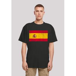 F4NT4STIC Damen T-Shirt "Spain Spanien Flagge distressed", schwarz, Gr. L, Obermaterial: 100% Baumwolle, Shirts, Print