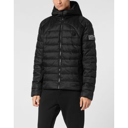 Plein Sport Herren Daunenjacke "Daunenjacke", schwarz, Gr. S, Obermaterial: 100% Nylon; Futter: 100% Nylon; Füllung: 100% Polyester, Jacken