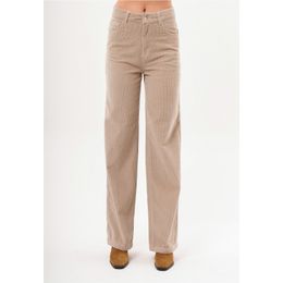 FRESHLIONS Damen Cordhose "Jara", braun, Gr. L, unifarben, 100% Baumwolle, Hosen, mit ausgestelltem Bein