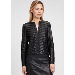 Mauritius Damen Lederjacke "MWSuri LELEV", schwarz, Gr. XS, unifarben, Obermaterial: 100% Schafsleder. Futter: 92% Polyester, 8% Elasthan, Jacken,