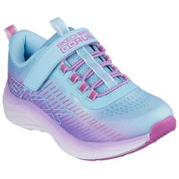Skechers Mädchen Sneaker "GO-RUN ACCELERATE", Gr. 29, bunt, Lederimitat, Textil, Glitzer, Schuhe, Sneaker mit Klettverschluss, Glitzer,