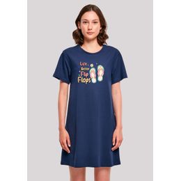 F4NT4STIC Damen T-Shirt "Life Is Better In Flip Flops", blau, Gr. XXL, Obermaterial: 100% Baumwolle, Shirts, Premium Qualit&auml;t