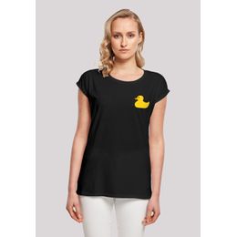 F4NT4STIC Damen T-Shirt "Yellow Rubber Duck SHORT SLEEVE", schwarz, Gr. XS, Obermaterial: 100% Baumwolle, Shirts, Print