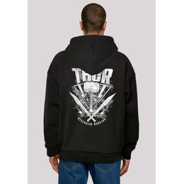 F4NT4STIC Herren Kapuzenpullover "Marvel Thor Ragnarok Thor Hammer Logo", schwarz, Gr. M, Obermaterial: 100% Baumwolle, Pullover, Print
